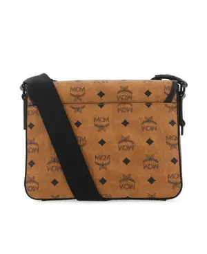 Mcm Klassik Logo Patch Small Messenger Bag