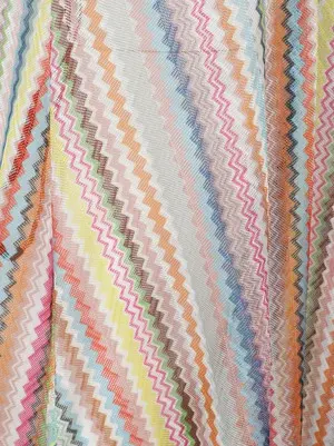 Missoni Spaghetti Strap V-neck Dress With Multicolored Stripes