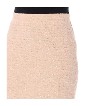 Alessandra Rich Embellished Tweed Mini Skirt