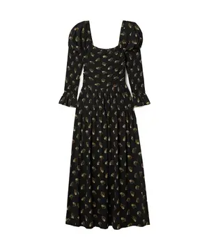 DÔEN Wilmina Floral Print Midi Dress