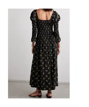 DÔEN Wilmina Floral Print Midi Dress