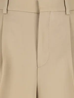 Celine Pleated Trousers In Cotton And Wool Gabardine