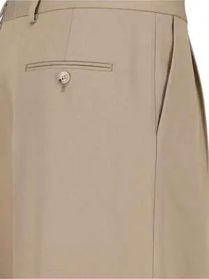Celine Pleated Trousers In Cotton And Wool Gabardine