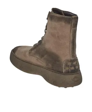 TOD'S W.g. Lace-up Ankle Boots - Gray