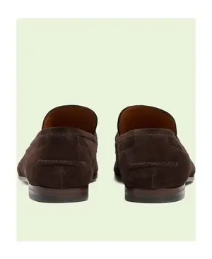 Gucci Jordaan Horsebit Detail Slip-on Loafers - Brown