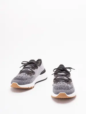 Brunello Cucinelli Round Toe Lace-up Sneakers - Gray