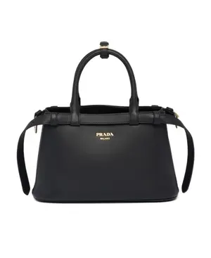 Prada Small Leather Handbag With Double Belt