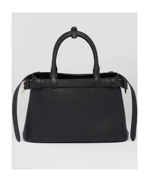 Prada Small Leather Handbag With Double Belt
