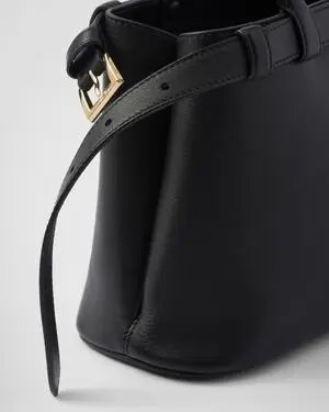 Prada Small Leather Handbag With Double Belt