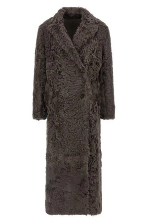 Brunello Cucinelli Long Textured Coat - Rust Brown