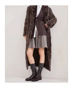 Brunello Cucinelli Long Textured Coat