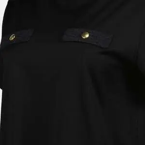 Moncler Button Detailed Crewneck T-shirt