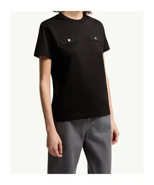 Moncler Button Detailed Crewneck T-shirt