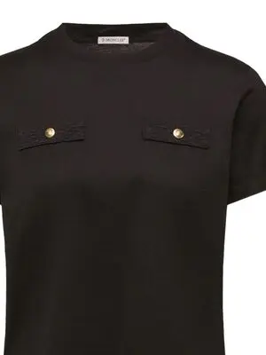 Moncler Button Detailed Crewneck T-shirt