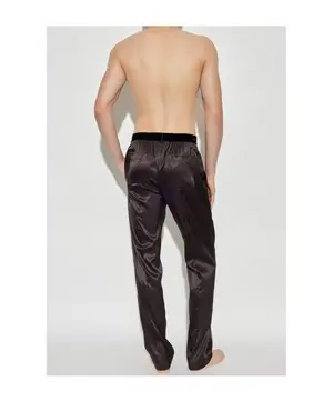 TOM FORD Logo-waistband Pyjama Pants - Brown