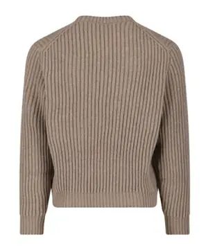 Loro Piana Plane Tree Ribbed Crewneck Jumper
