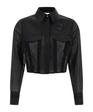 Elisabetta Franchi Cropped Embroidered Shirt