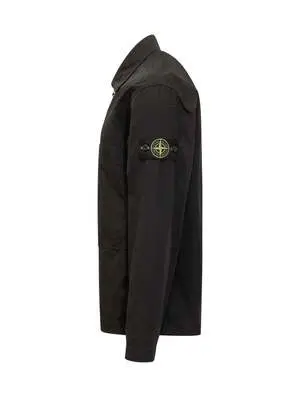 Stone Island Zip-front Badge Shirt