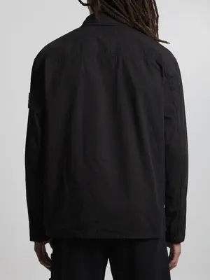 Stone Island Zip-front Badge Shirt