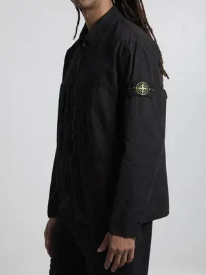 Stone Island Zip-front Badge Shirt