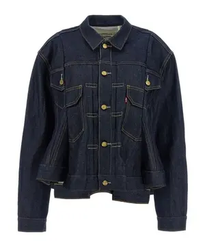 Sacai Long Sleeve Paneled Denim Jacket