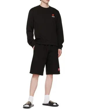 Kenzo Boke Flower Crest Logo Embroidered Crewneck Sweatshirt