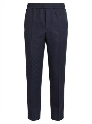Gucci Gg Monogram Jogging Pants - Black