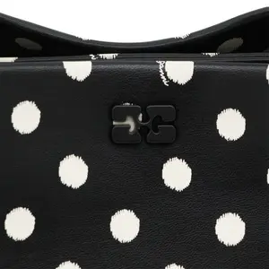 GANNI Polka Dot Mini Bag With Knotted Top Handle - Black