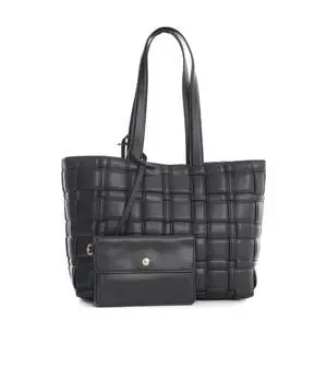 Michael Kors Ivy Woven Leather Tote Bag