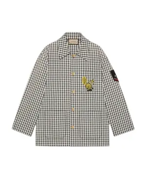 Gucci Gingham Patch-detail Jacket