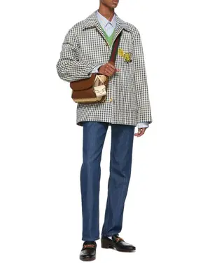 Gucci Gingham Patch-detail Jacket
