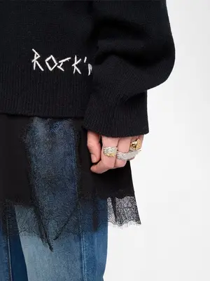 Zadig&Voltaire Oversized Embroidered Knit Jumper