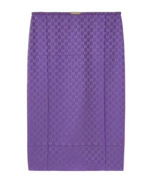 Gucci Gucci GG Jacquard Skirt Purple