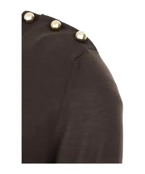 Stella McCartney Long-sleeved Crewneck Jumper With Shoulder Buttons