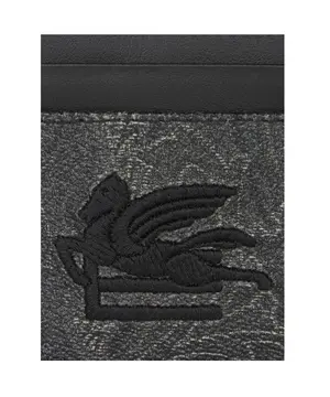 Etro Pegaso Embroidered Paisley Card Holder