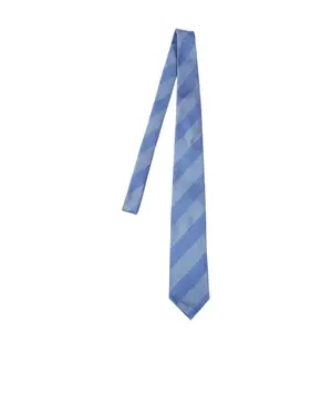 TOM FORD Striped Neck Tie - Blue