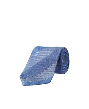 TOM FORD Striped Neck Tie - Blue