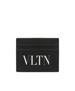 Valentino Garavani Logo Printed Card Holder - Black