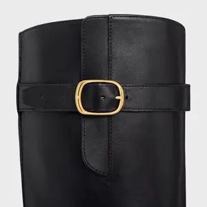 Celine Universite Calfskin Boots With Buckle Detail
