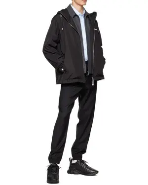 Burberry Hooded Zip-up Jacket With Drawstring