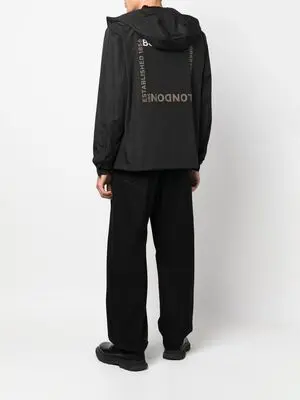 Burberry Hooded Zip-up Jacket With Drawstring