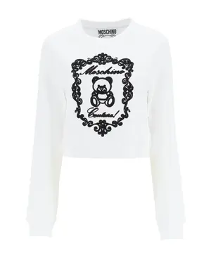 Moschino Printed Cotton Sweatshirt - White