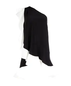Givenchy One Shoulder Ruffle Dress