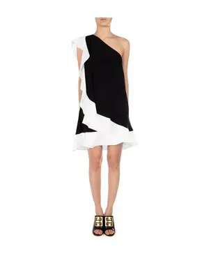 Givenchy One Shoulder Ruffle Dress