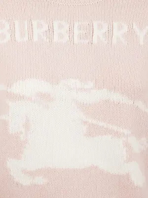 Burberry Equestrian Rider Pattern Short Sleeve Knit Jumper
