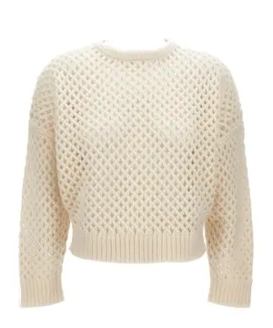 MAX MARA Max Mara Essen Perforated Crewneck Jumper