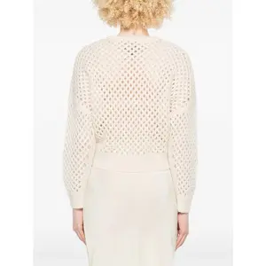 Max Mara Essen Perforated Crewneck Jumper - Nude