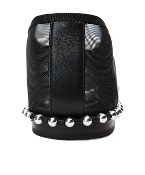 Alexander Wang Studded Mesh Ballet Flats - Black