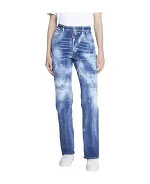 Dsquared2 High-waisted Straight Leg Jeans