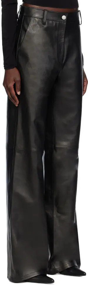 Magda Butrym Horn Shaped Spliced Casual Pants - Black
